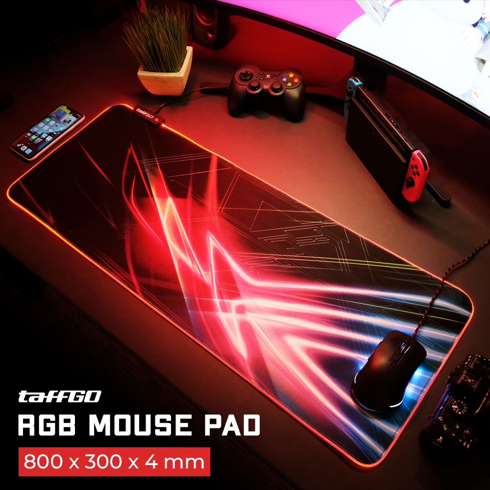 Jual BABYBOZ - TAFFGO GAMING MOUSE PAD LED RGB Mousepad Glow Led Nyala ...