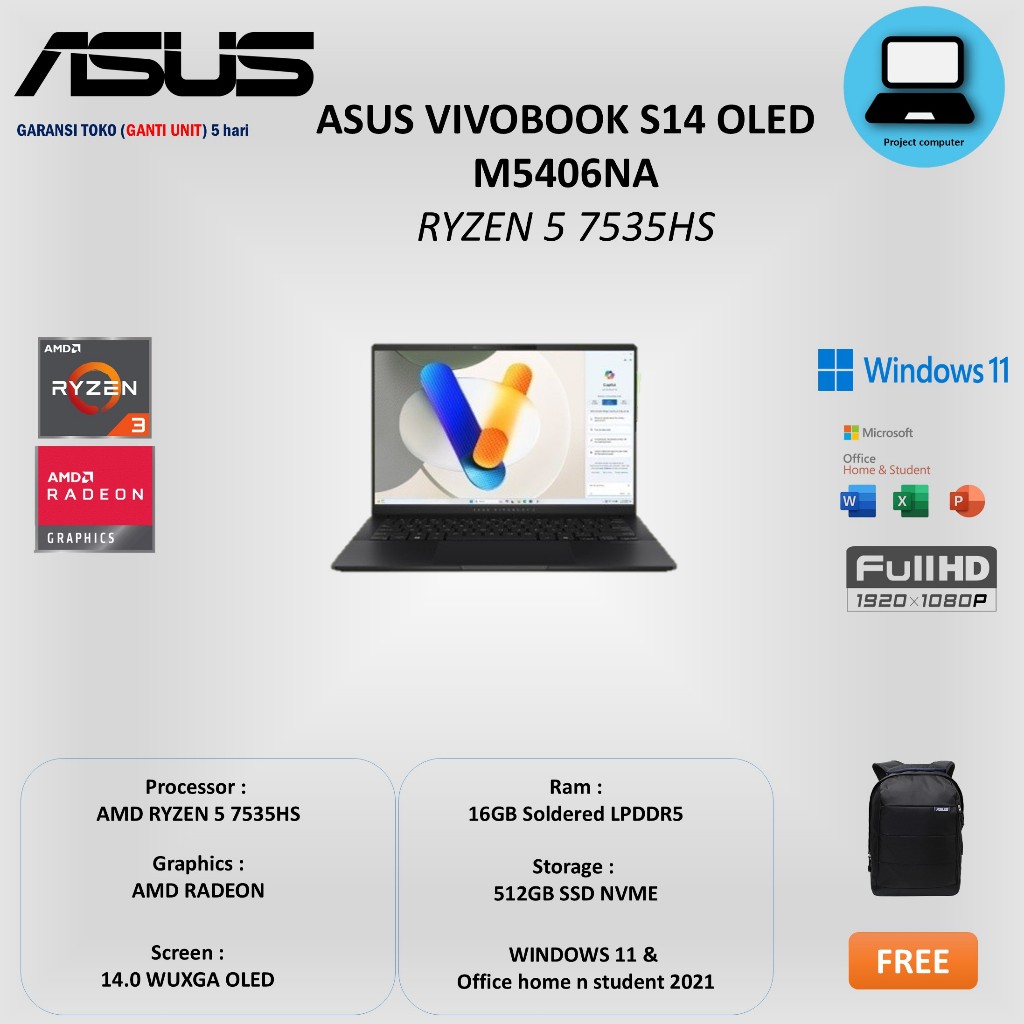 Jual ASUS Vivobook S 14 OLED M5406NA-OLED552 Neutral Black | Shopee ...