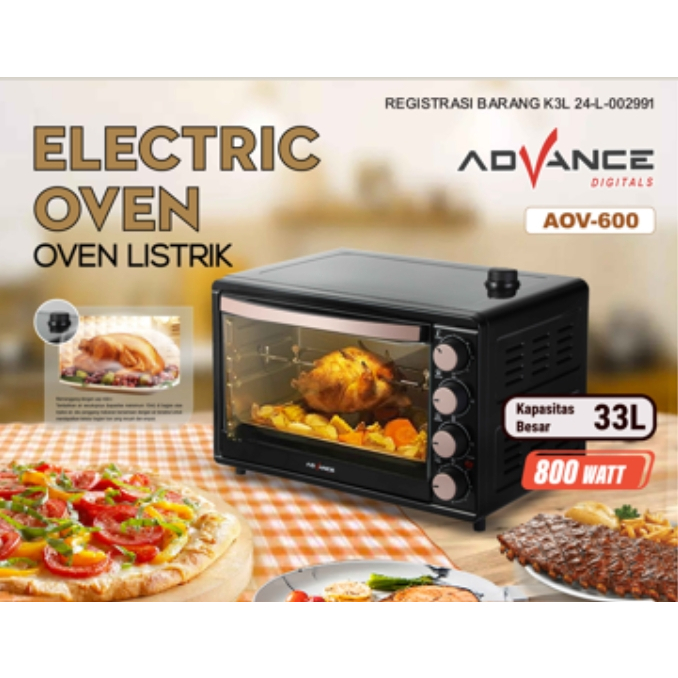 Jual Advance Oven Listri 500W Low watt Electric Oven 100/120/222/300 ...