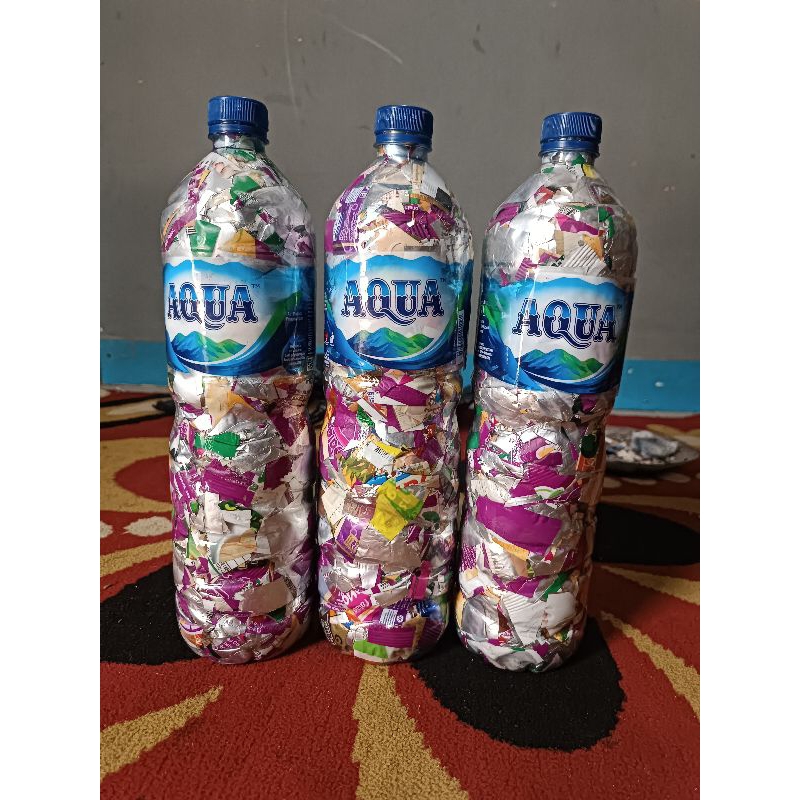 Jual Ecobrick Botol Aqua 1500Ml Berat 500-600 Gram | Shopee Indonesia