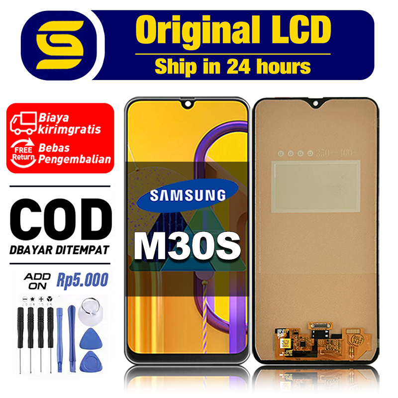 Jual LCD Samsung M30S Original TouchScreen Fullset Compatible For Glass Digitizer ori asli ...