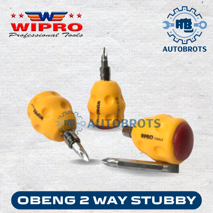 Jual WIPRO Obeng 2 Way BB Kuning Pendek Cebol 1-1/2" x 6mm Soft Handle ...