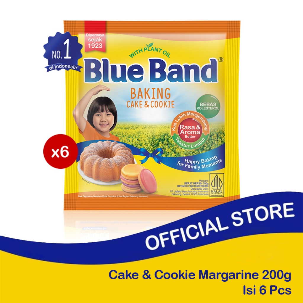Jual Bundling 6pcs Blue Band Cake & Cookie Margarine Sachet 200gr ...