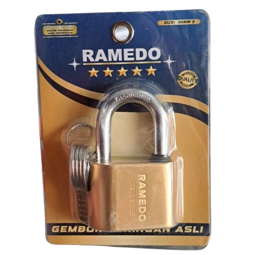 Jual GEMBOK KUNINGAN MERK RAMEDO / GEMBOK PINTU / PAGAR. "100% ASLI ...