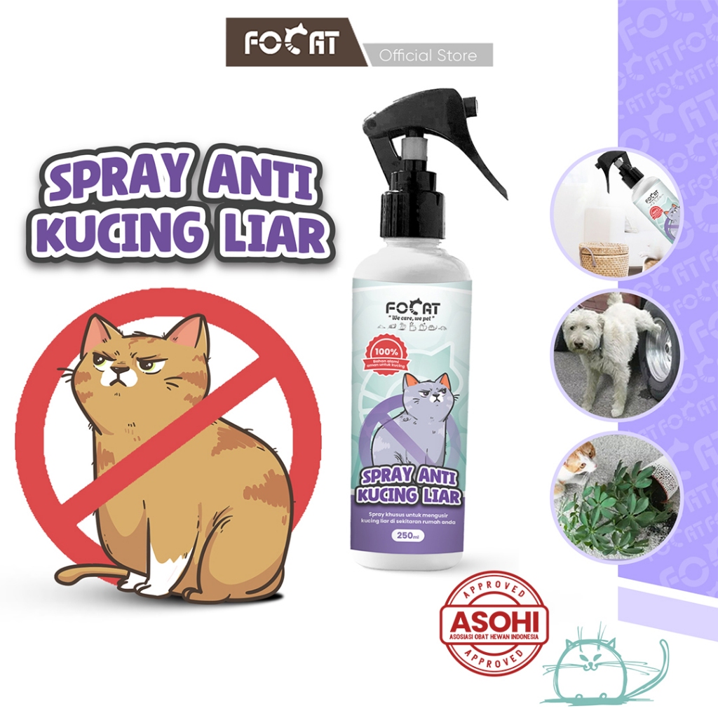 Jual FOCAT Spray Pengusir Kucing Anjing / Pet Repellent Spray N30 Spray ...