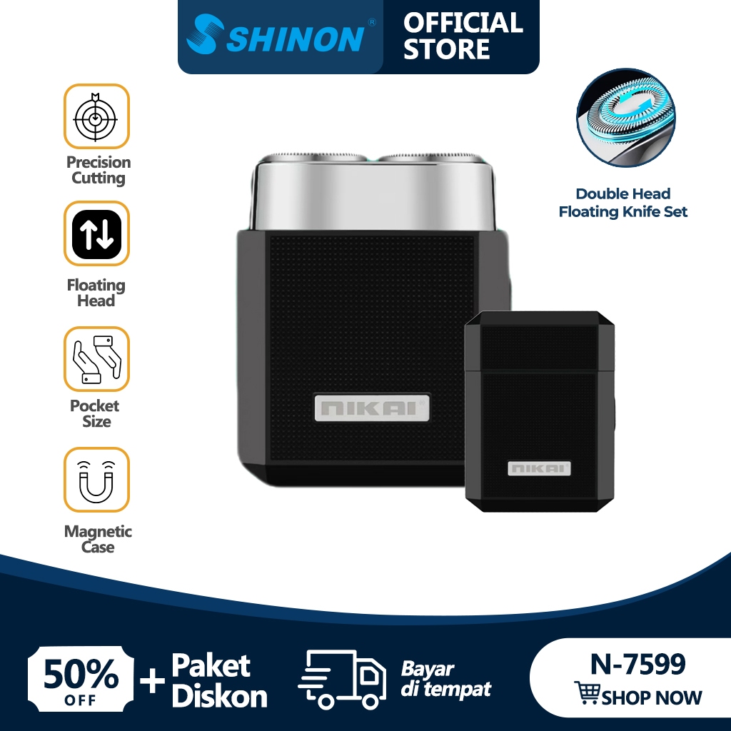 Jual Nikai N-7599 Shaver Mini Portable Alat Cukur Jenggot Elektrik ...