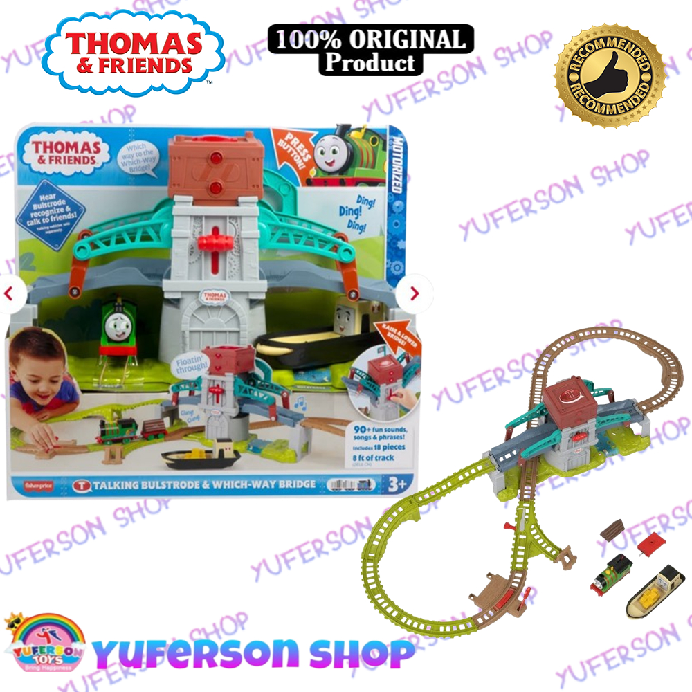 Jual Thomas & Friends Talking Bulstrode & Which-Way Bridge Toy Train ...