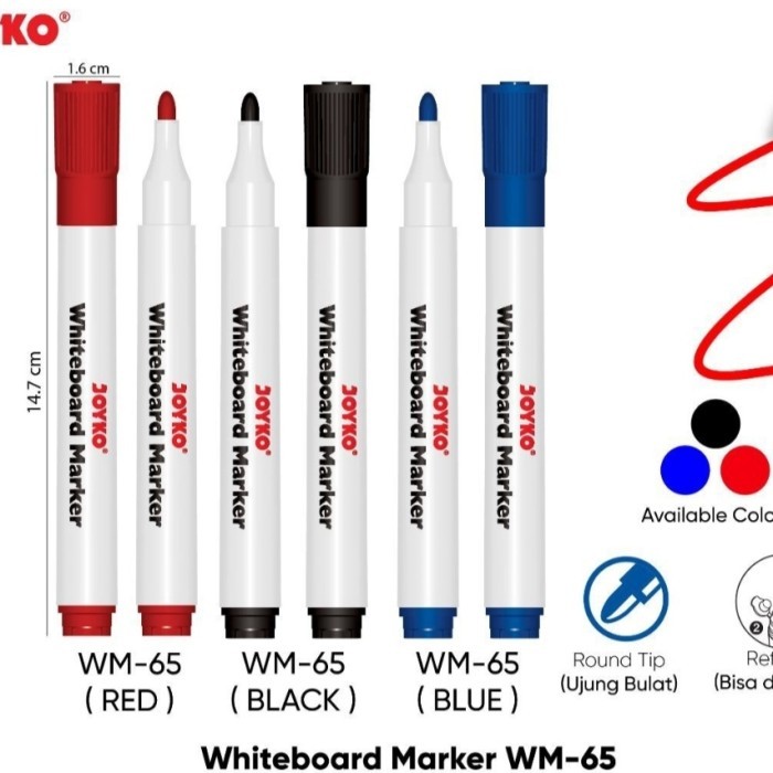 Jual Sepidol / Spidol Papan Tulis Whiteboard Joyko | Shopee Indonesia