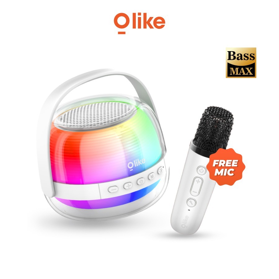 Jual OLIKE Speaker Karaoke Wireless KM2 dengan Mic & RGB LED | HD Audio ...