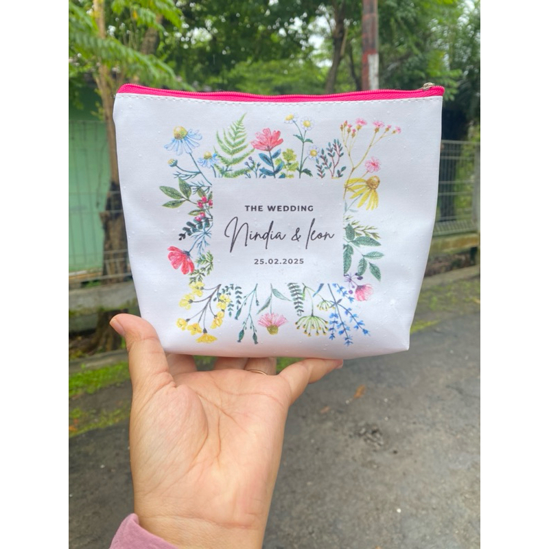 Jual Souvenir nikah pouch custom printing minimal 100pcs | Shopee Indonesia