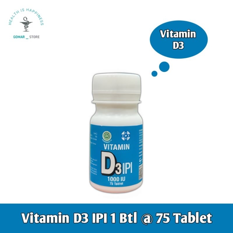 Jual Vitamin D3 IPI @75 tablet (penuhi kebutuhan vitamin D3) | Shopee ...