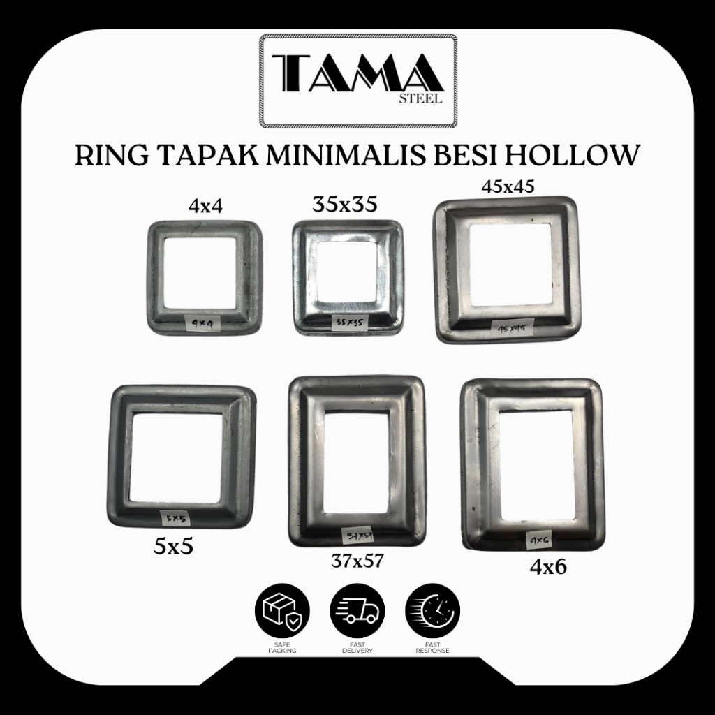 Jual RING TAPAK MINIMALIS BESI HOLLOW 4x4, 35x35, 5x5, 45x45, 4x6, 37x57 | Tapak, Ring, Tapak ...