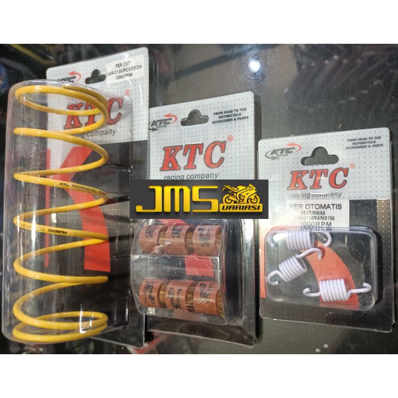 Jual paketan ktc racing per cvt plus per sentrik/ganda dan roller 1000rpm nmax aerox lexi freego ...