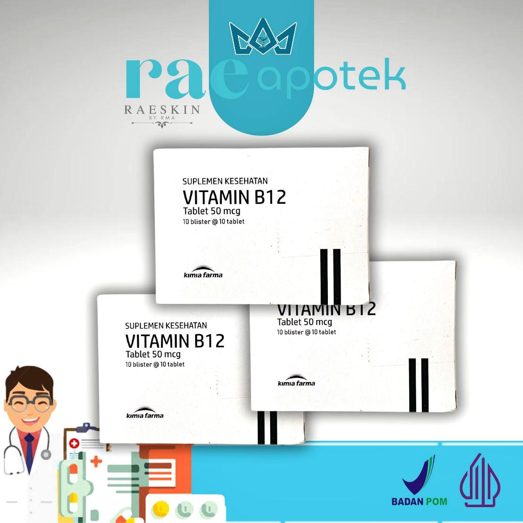 Jual Vitamin B12 Kimia Farma 50 Mcg Box 100 Tablet | Shopee Indonesia