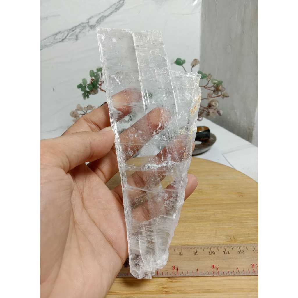 Jual Clear Selenite slab slice 148 grams Top Grade (21) | Shopee Indonesia