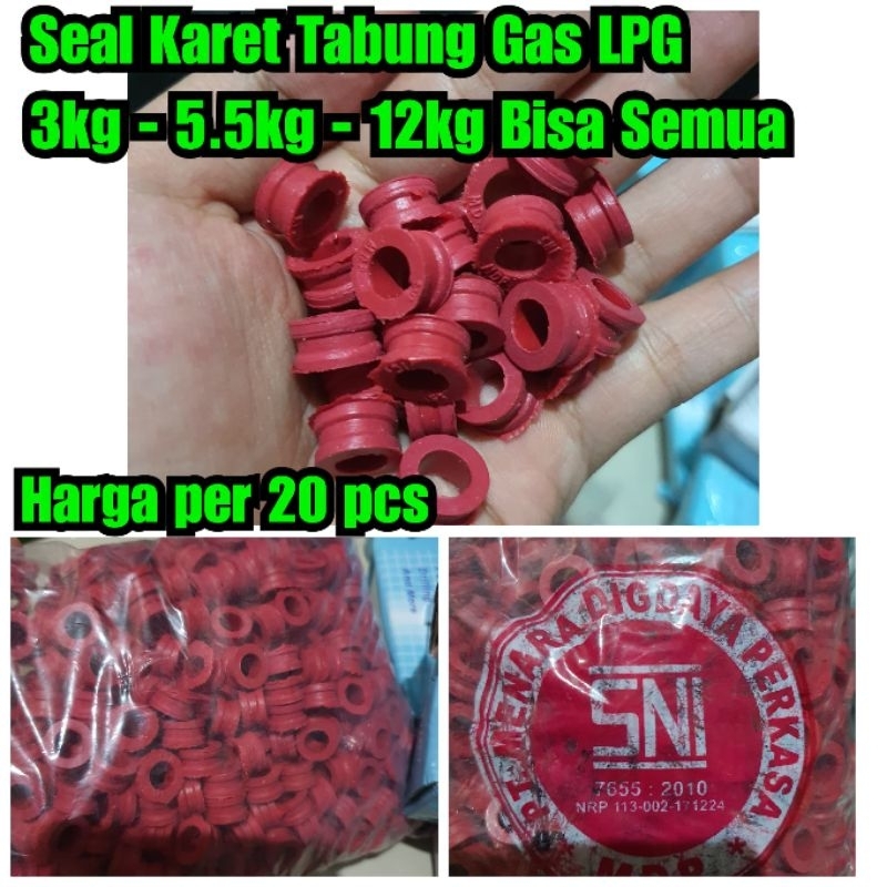 Jual Seal karet tabung gas isi 20 pcs untuk gas lpg 3kg 5.5kg 12kg ...
