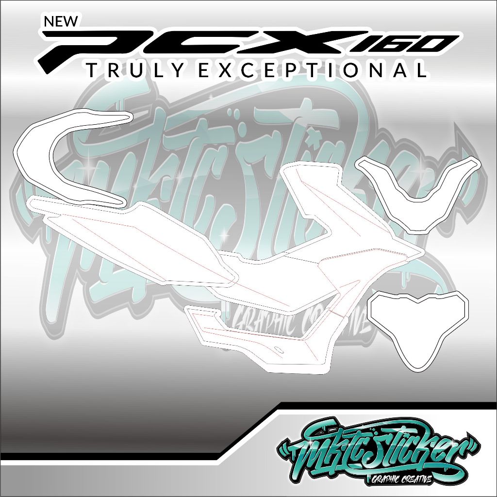 Jual JUAL POLA all new PCX 160 / PCX 160 2025 ROADSYNC UNTUK DECAL ...