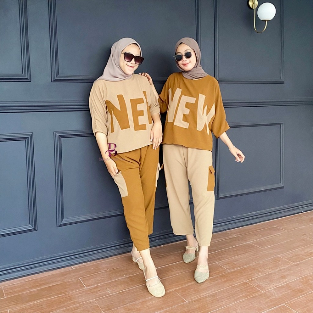Jual Beautyhijab - NEW baju one set setelan wanita kekinian cargo ...