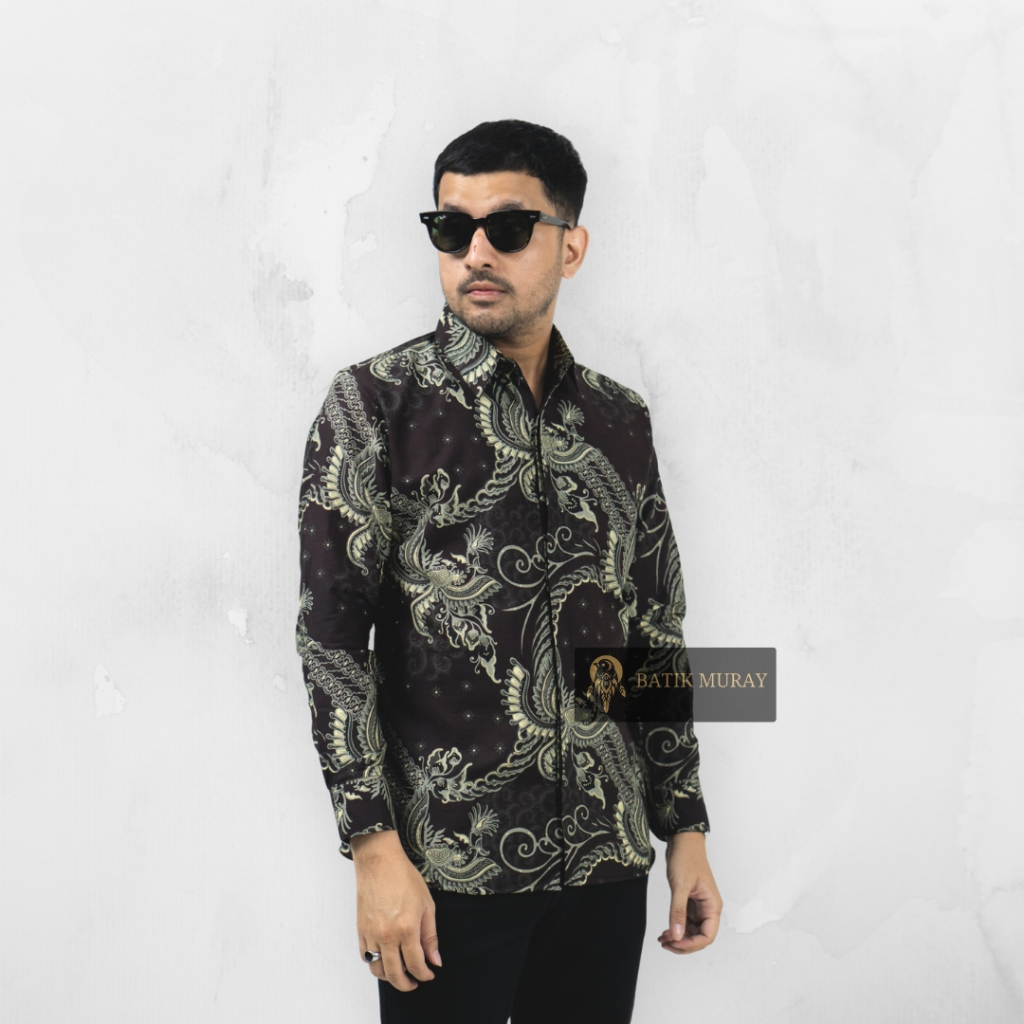 Jual Batik Muray Motif Satria Angkasa Kemeja Batik Slimfit Katun ...
