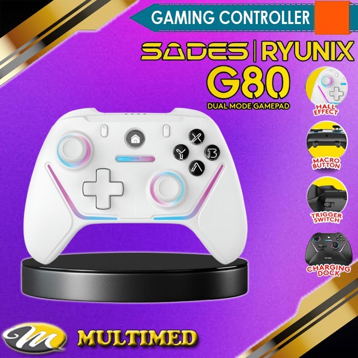 Jual Sades Ryunix G80 Gamepad Hall Effect Dual Mode Gaming Controller | Shopee Indonesia