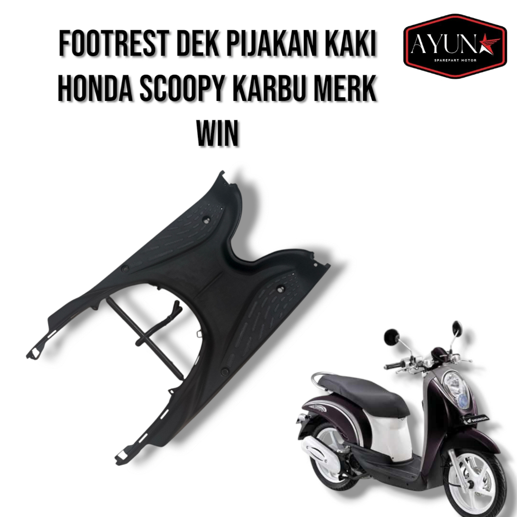 Jual step floor footrest atas bordes dek pijakan kaki dek atas injekan honda scoopy lama karbu ...