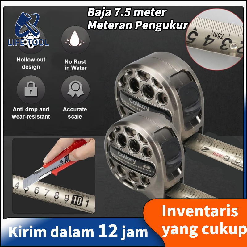 Jual Life tool/7.5meter/Meteran Pengukur/ Alat Ukur/Panjang Stainless ...