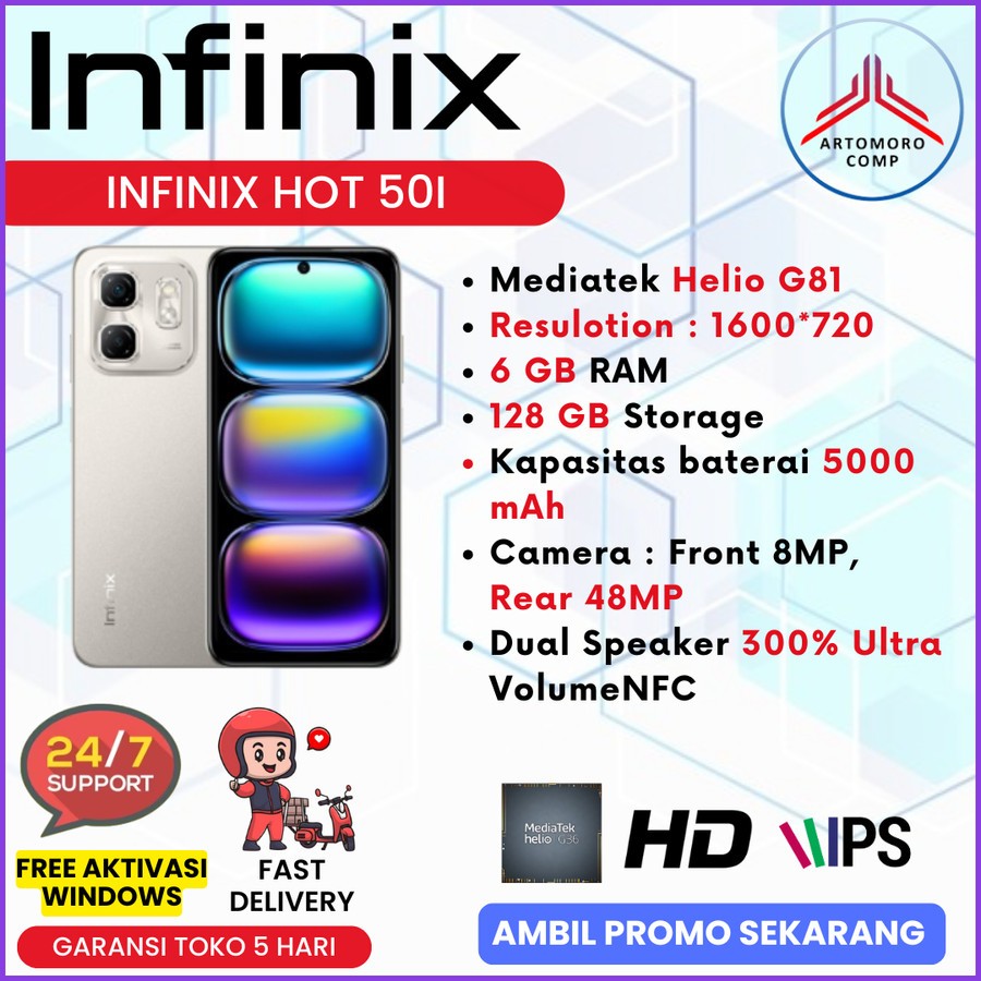 Jual HANDPHONE INFINIX HOT 50I 6GB 128GB | Shopee Indonesia