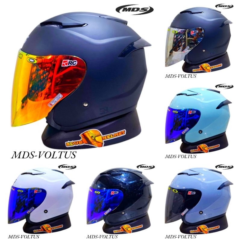 Jual Helm MDS voltus black dof paket ganteng | Shopee Indonesia