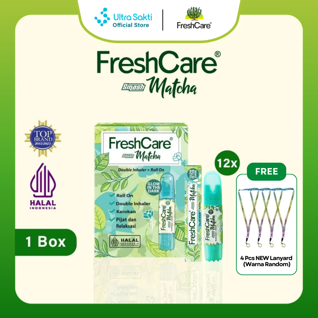 Jual FreshCare Smash Matcha 12 PCS - Double Inhaler + Kerokan + Roll On ...