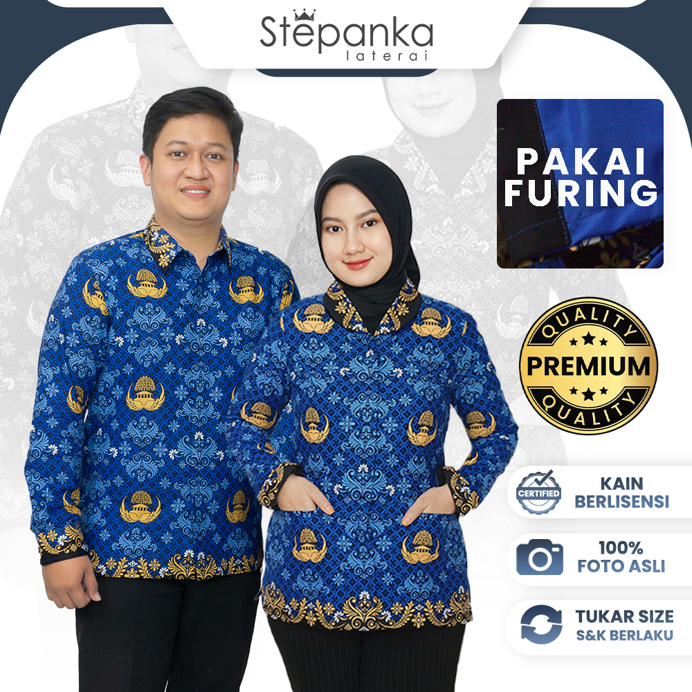 Jual [RE-STOCK] Kemeja KORPRI PREMIUM / Batik Korpri FURING / Kemeja Guru/ Batik PNS/ Batik ...