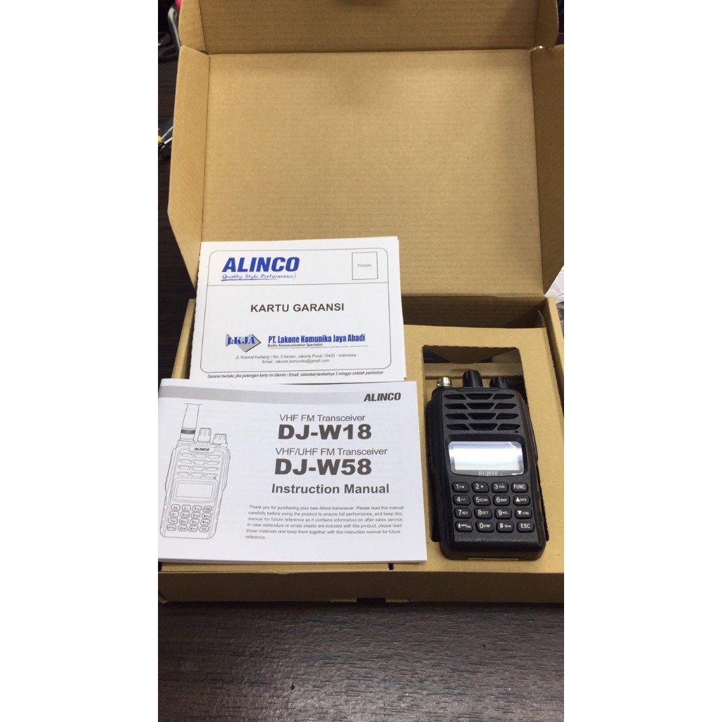 Jual HT ALINCO DJ-W58 DUALBAND UHF/VHF ( komplit ) | Shopee Indonesia