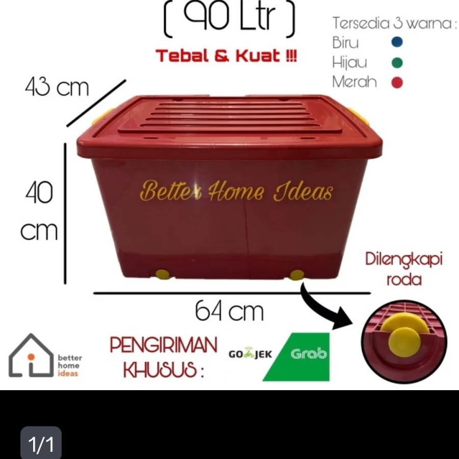 Jual Box Kontainer LG Kapasitas 90 Liter 90L Container Barang Perkakas ...