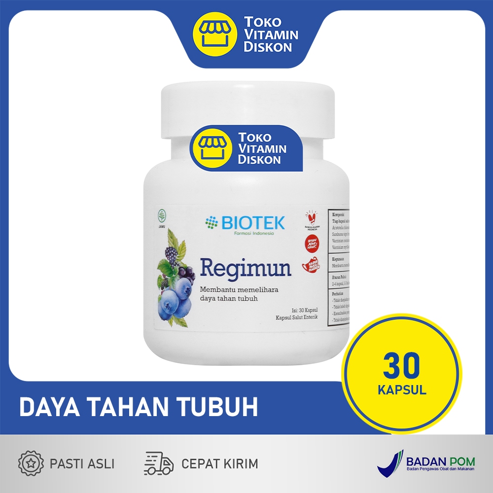 Jual BIOTEK REGIMUN 30 KAPSUL | Vitamin Herbal Imunitas, Daya Tahan ...