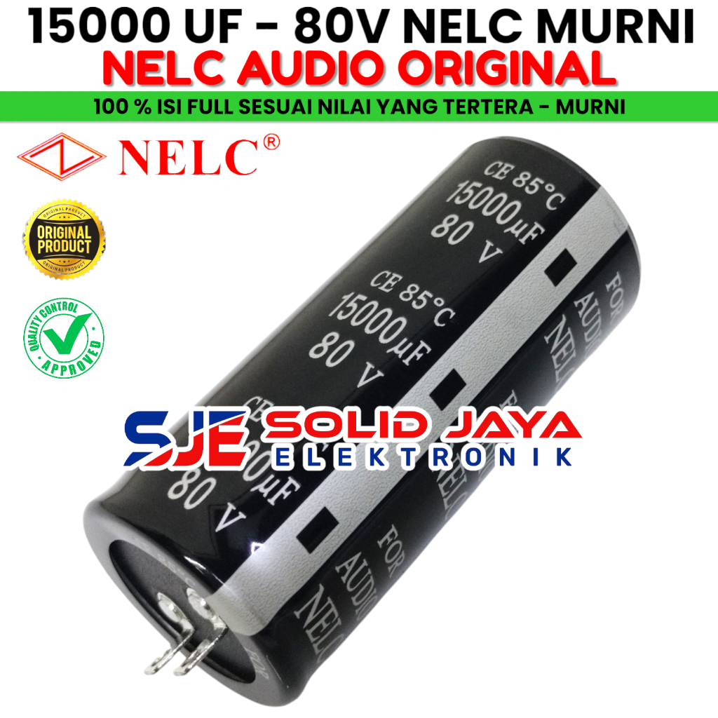 Jual ELCO CAPASITOR 15000 UF MIKRO ELCO CAPASITOR 15000UF 80V NELC ...