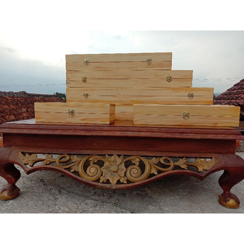 Jual kotak penyimpanan/box kayu 40×7,5×6 cm full kayu pinus | Shopee ...