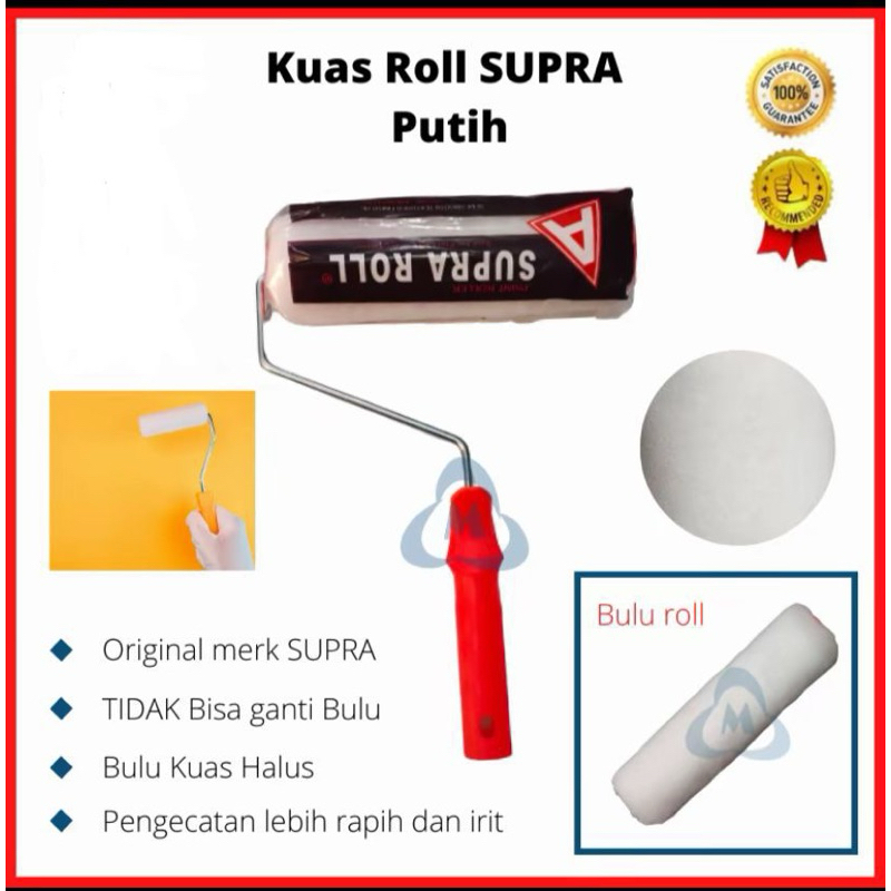 Jual Koas Roll Cat Tembok Kuas Roll Supra - Copot Orange 10" | Shopee ...