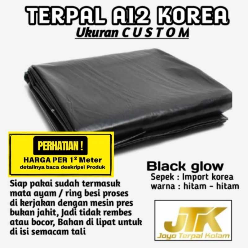 Jual TERPAL KOREA A12 HITAM BLACK TEBAL KUAT Bisa costum berbagai macam ...