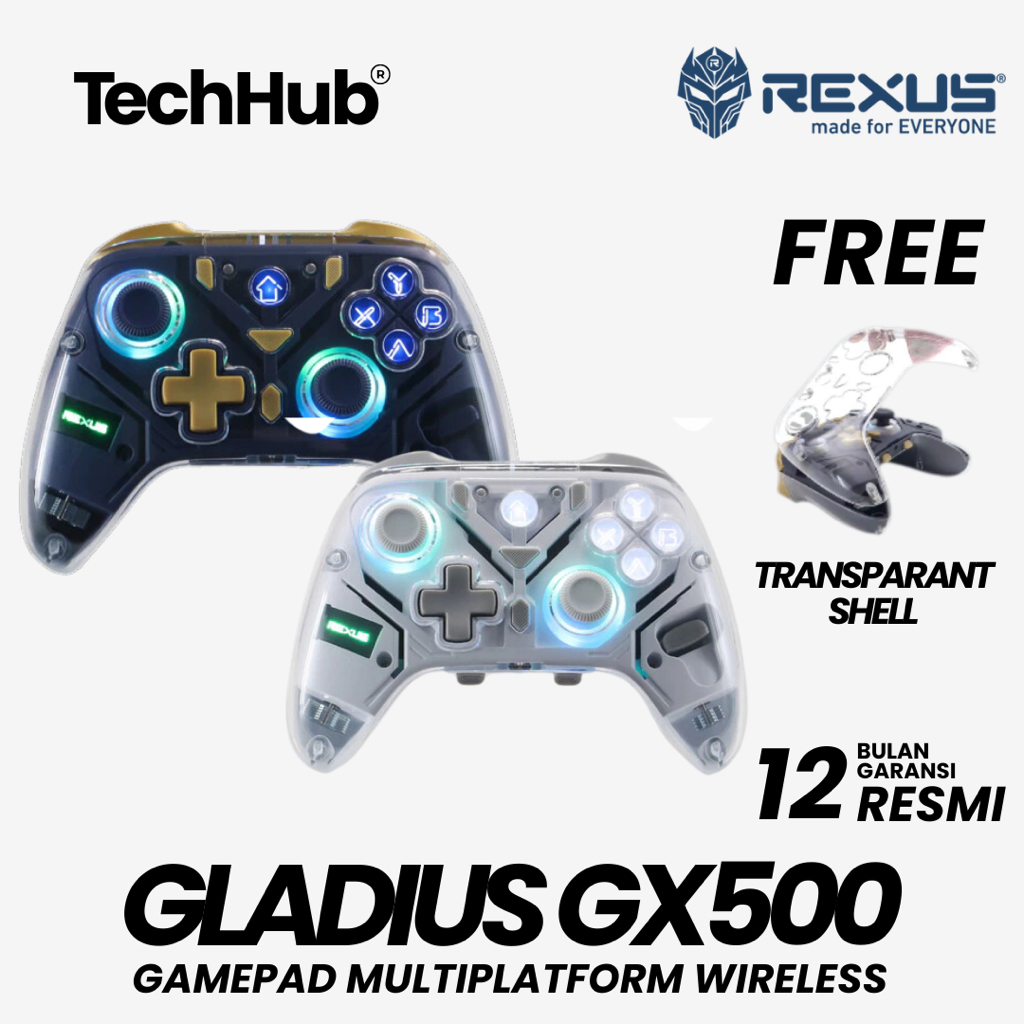 Jual Rexus GX500 Gladius Gamepad Wireless Controller Joystick Removable ...