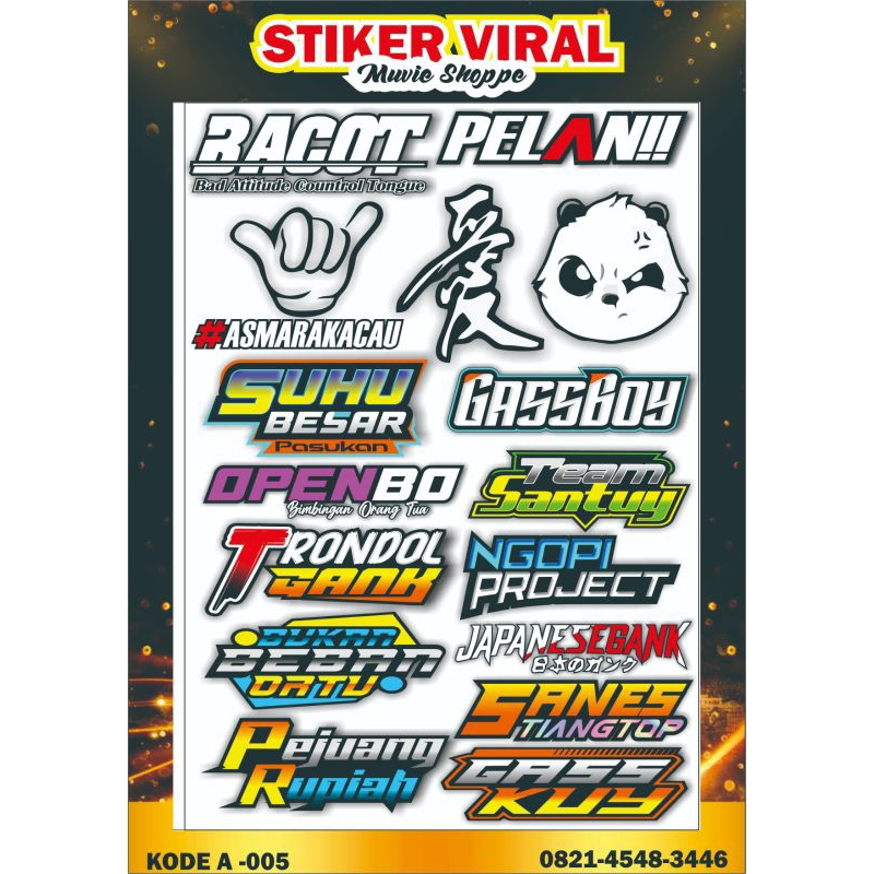 Jual Stiker Viral Kekinian Per Lembar | Shopee Indonesia