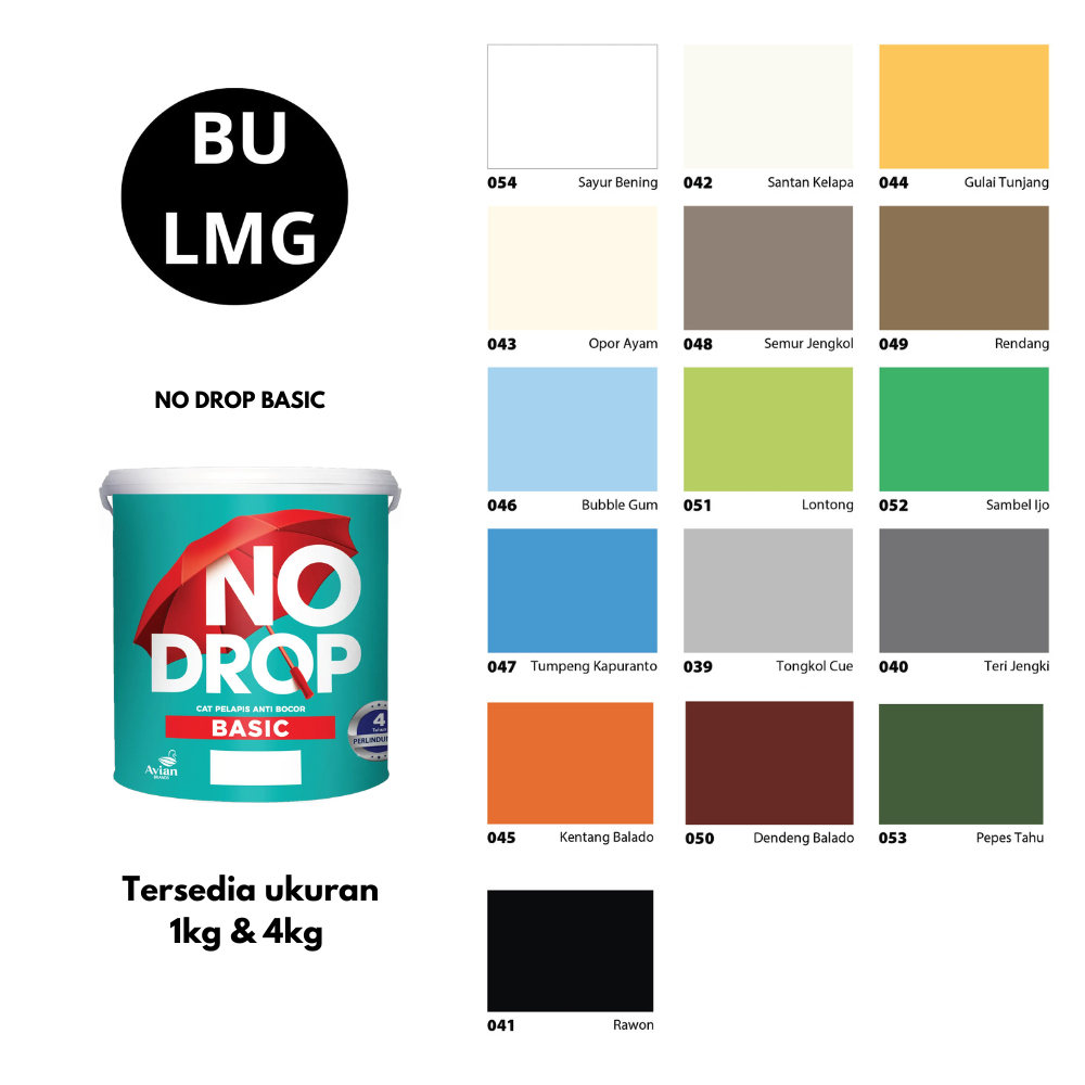 Jual No Drop Basic 1kg || Cat Tembok Anti Air Waterproof || Cat Anti ...