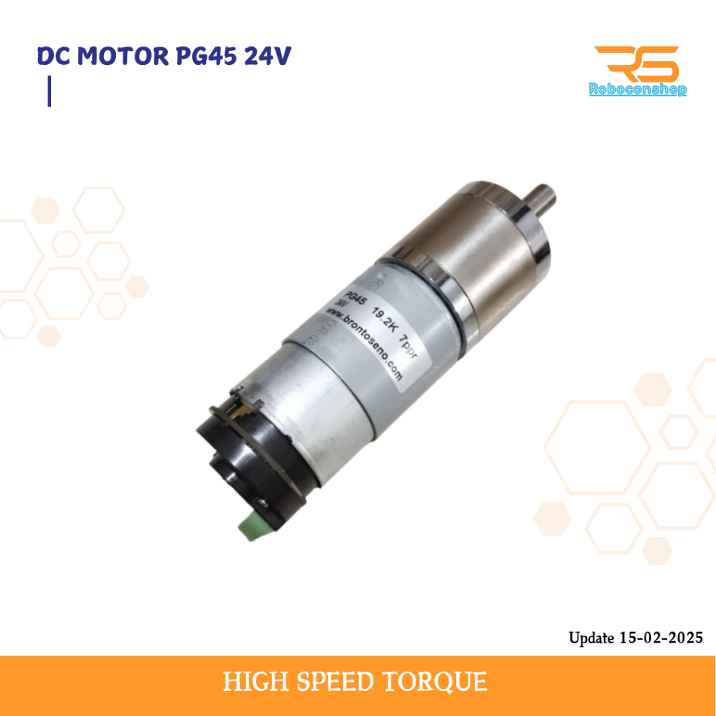 Jual MOTOR PG45 24VDC 60W-100W ENCODER HIGH SPEED TORQUE DC MOTOR PG45 ...