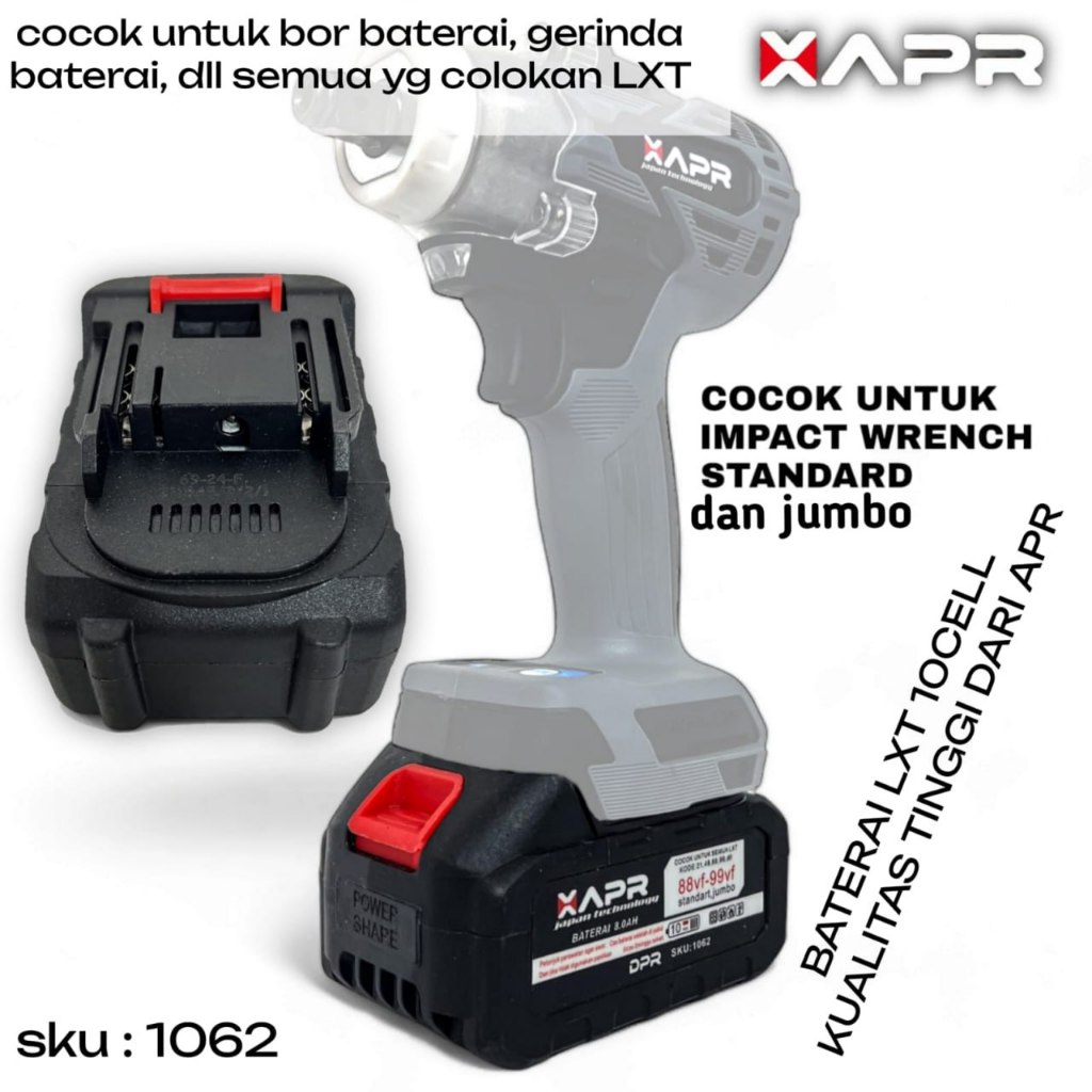 Jual Baterai Bor Impact Gerinda 88vf 10CELL Lithium Ion LXT Dua Model ...
