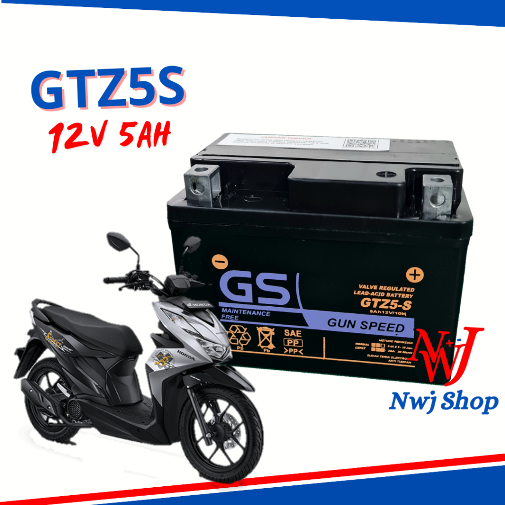 Jual AKI KERING MOTOR BeAT BeAT STREET BeAT POP GTZ5S GTZ4V YTZ5S YTZ4V ...