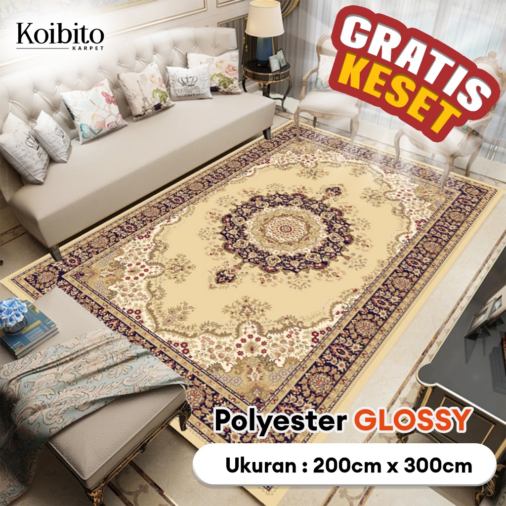 Jual [Koibito] + 1 KESET / 200x300CM Karpet Lantai Ruangan Permadani ...