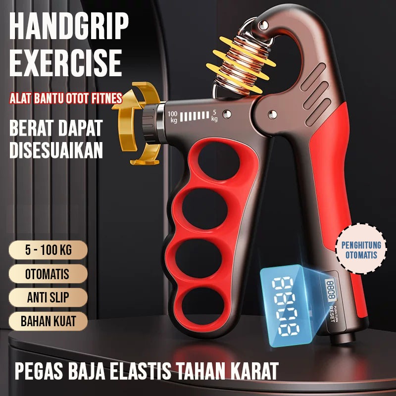 Jual Alat Fitness Handgrip 5-100KG Hand Grip Alat Otot lengan Tangan ...