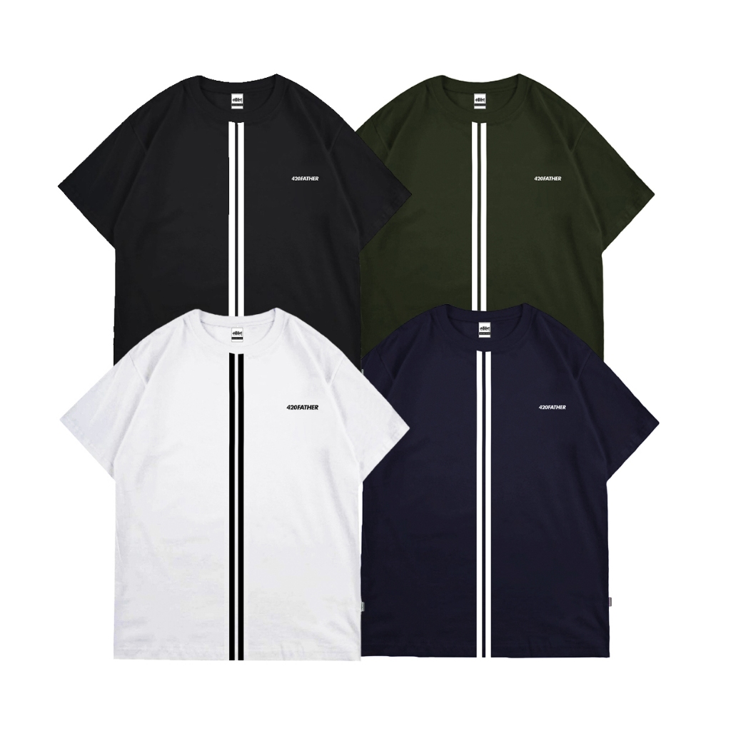 Jual Otsky X 420Father Kaos Pria Middle Stripe Cotton 24s | Shopee ...