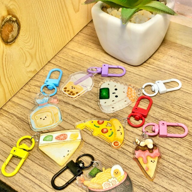 Jual Gantungan kunci MINI Watercolor - by tetesanwarna / KEYCHAIN FOOD ...