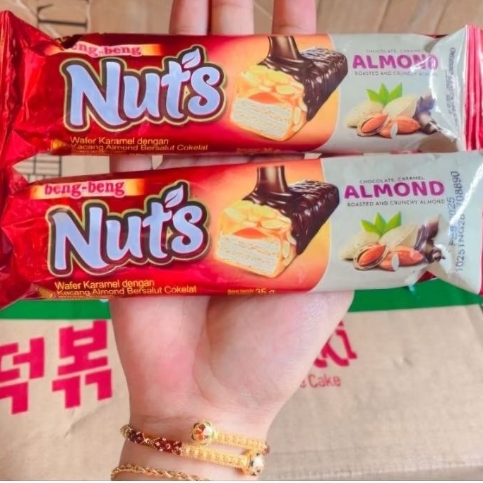 Jual beng-beng Nuts Wafer Karamel Almond 35g | Shopee Indonesia