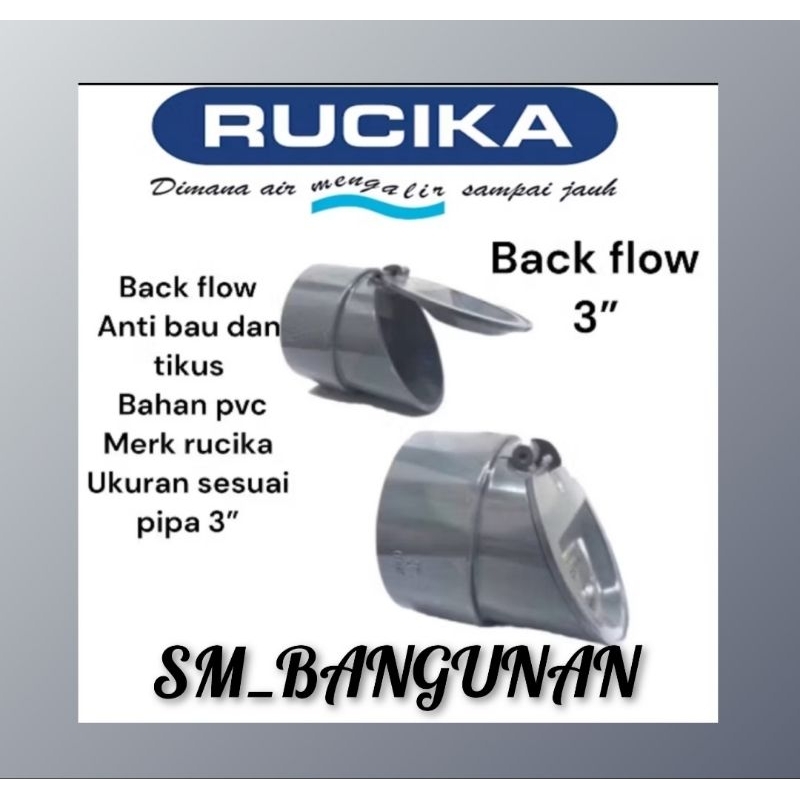 Jual Backflow Valve 3" inch PVC MEREK Rucika | Shopee Indonesia