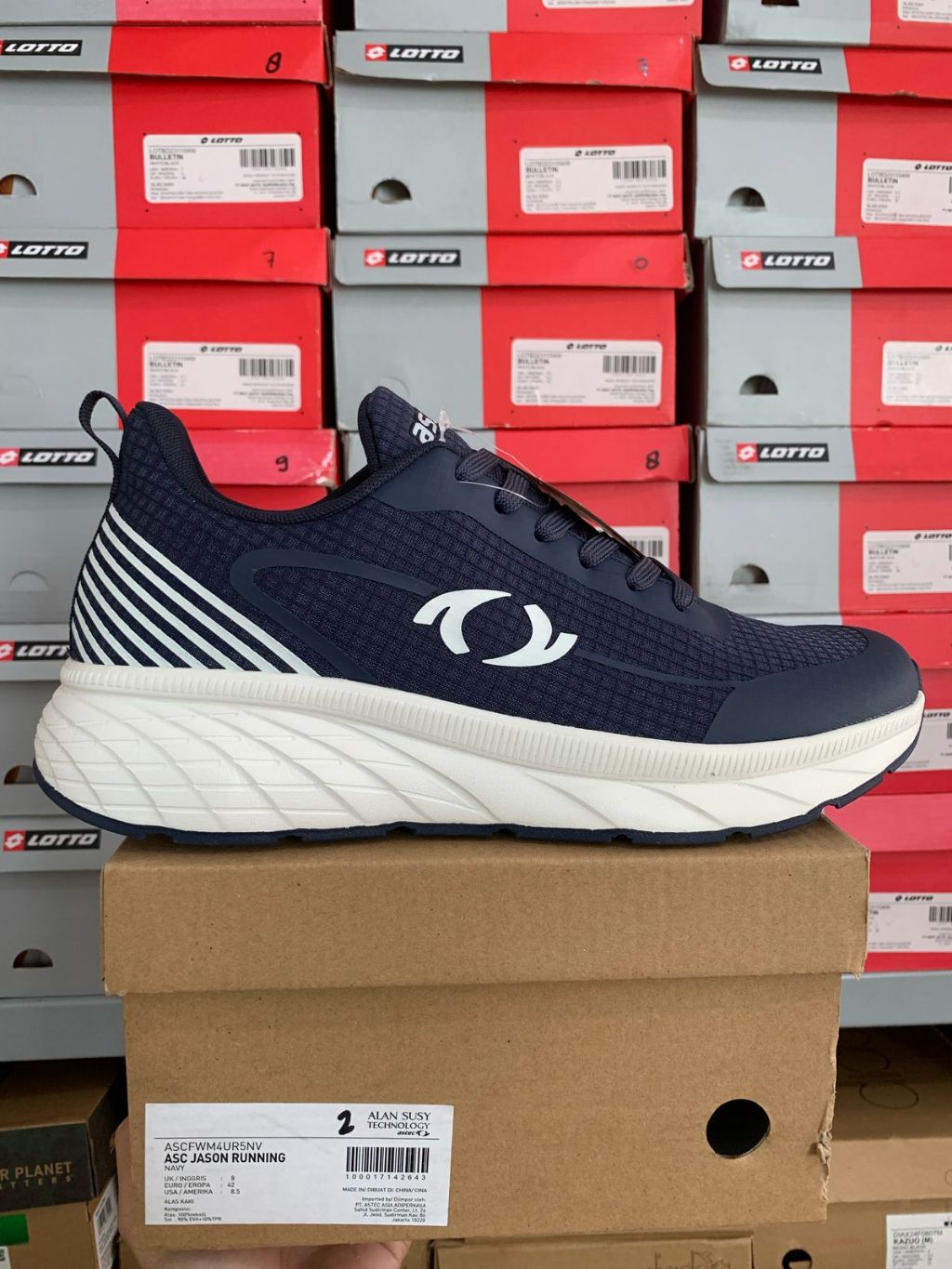 Jual Astec Jason Running Navy Men Shoes Original | Shopee Indonesia